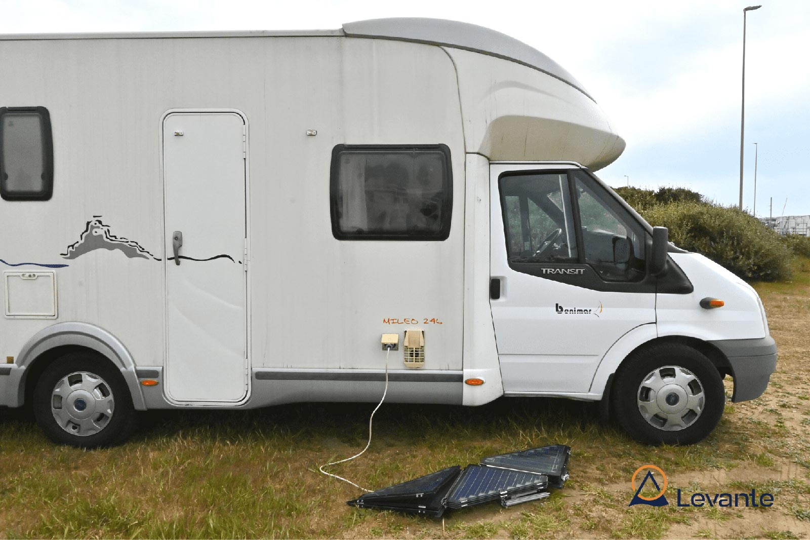 A portable solar panel made with supercar waste material